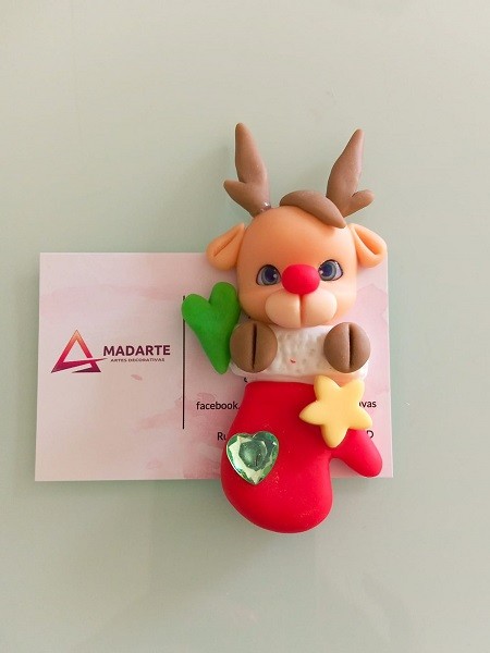 aplicacao biscuit rena vermelha | Madarte